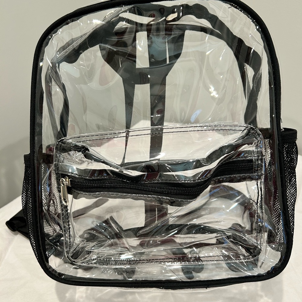 Clear Pvc Backpack Water Bottle Pockets, Stadium Appr… - Gem